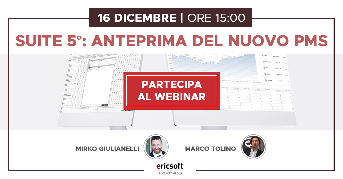 Scopri Suite 5°: la nuova versione del gestionale per hotel di Ericsoft ...